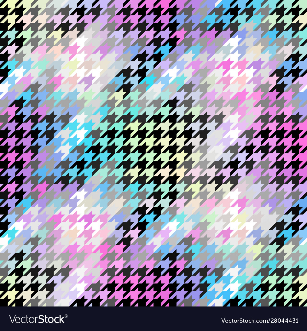 Classic hounds-tooth pattern in a patchwork Vector Image