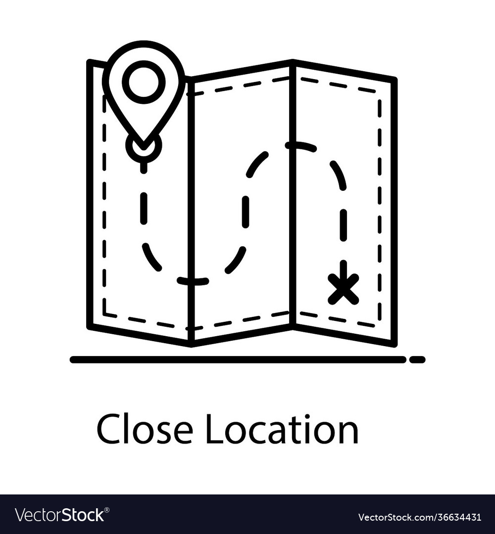 Close location Royalty Free Vector Image - VectorStock