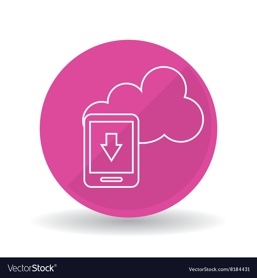 Cloud computing icon design Royalty Free Vector Image