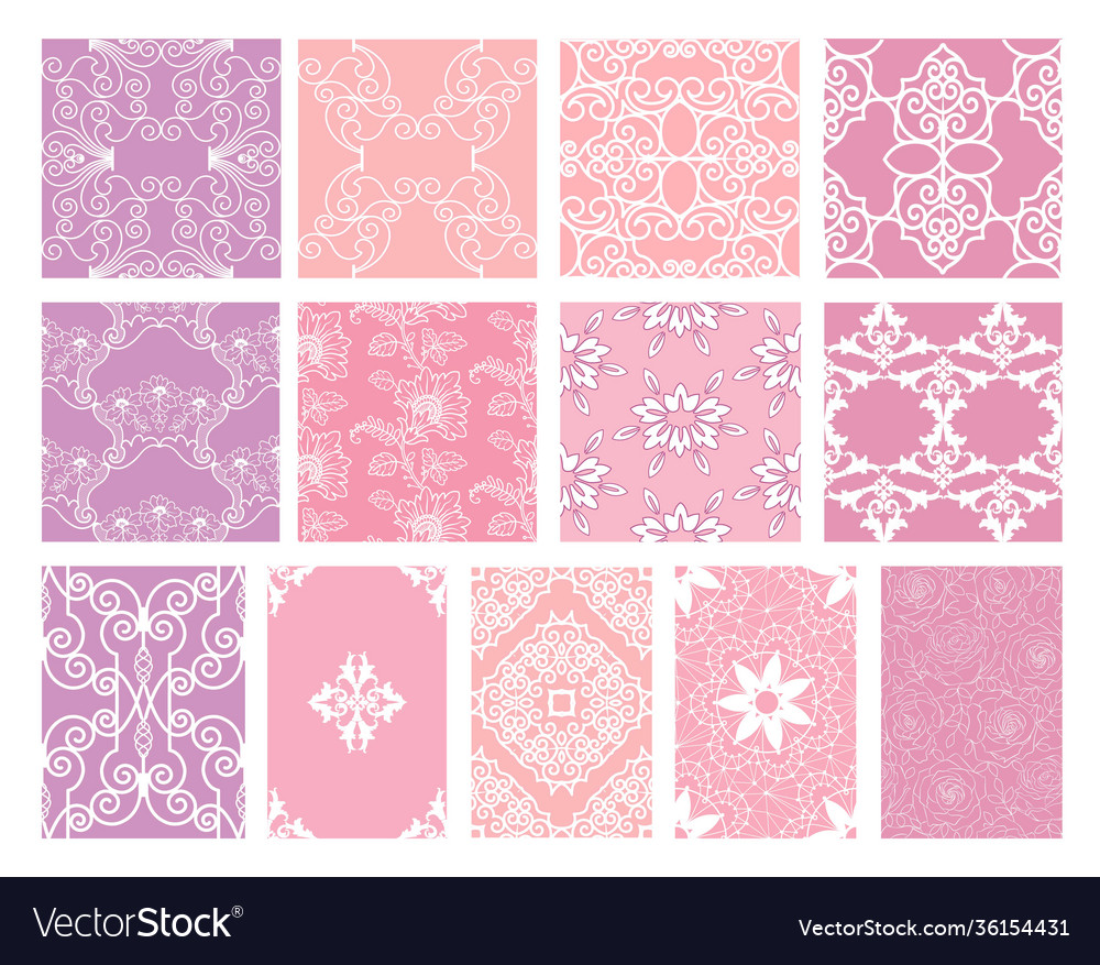 Collection openwork pattern Royalty Free Vector Image