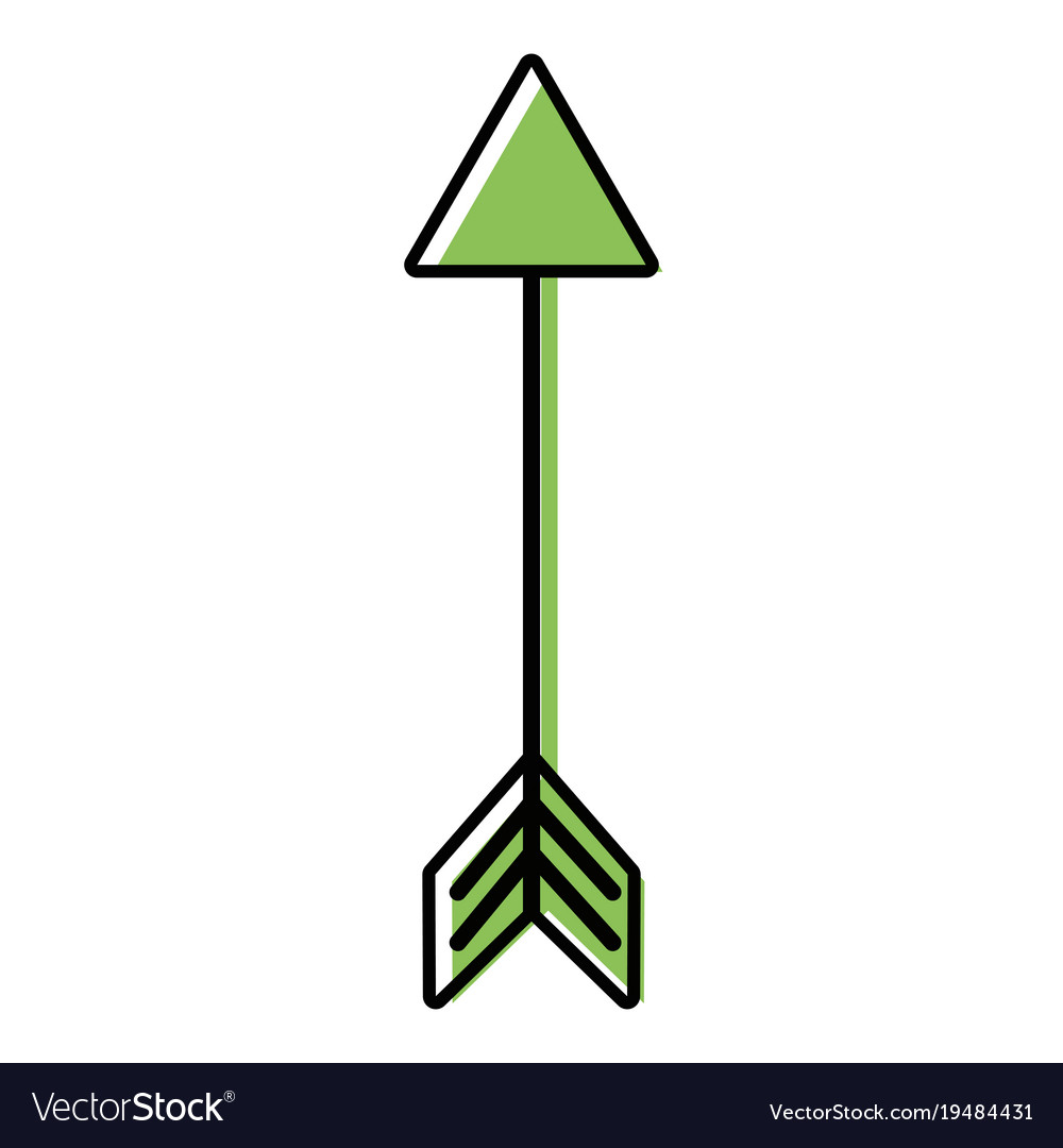 Color arrow element with pointer design art Vector Image