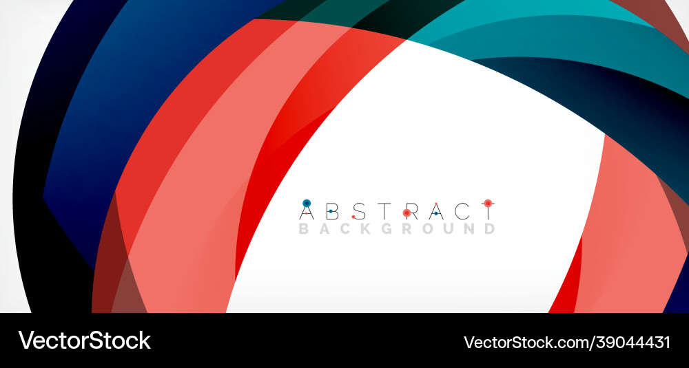 Color circle shapes minimal geometric background Vector Image