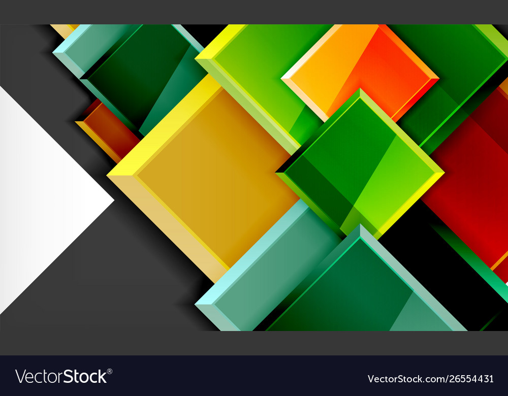 Colorful square and rectangle blocks background Vector Image