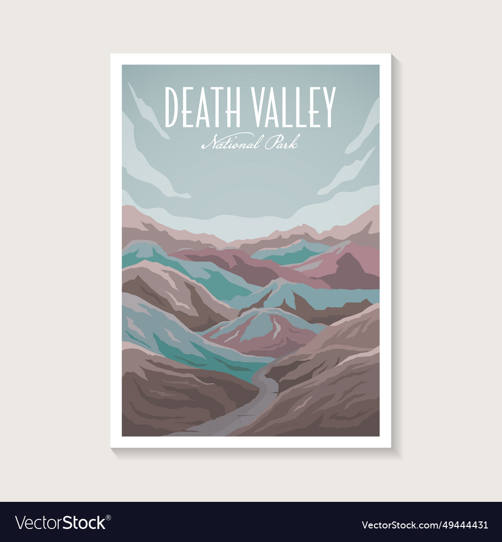Death valley national park poster design Vector Image