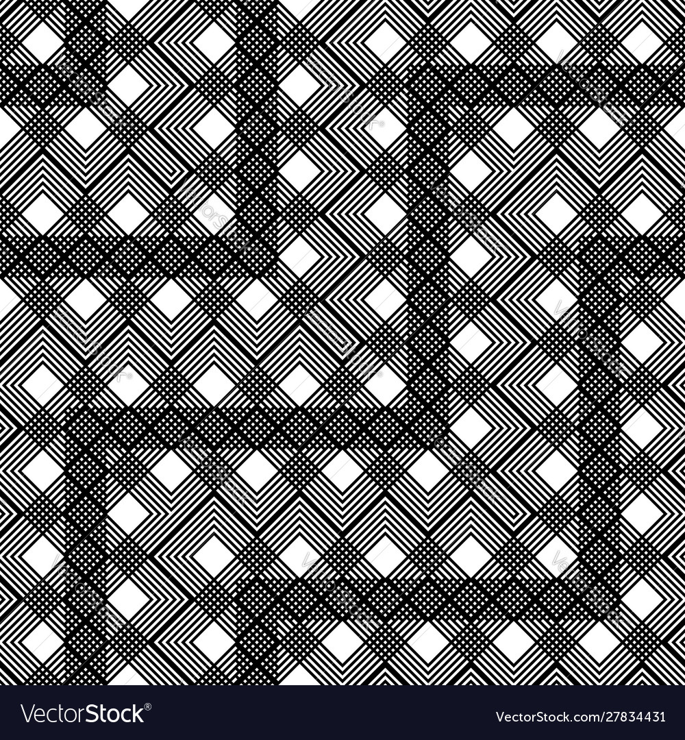 Design seamless monochrome grid pattern Royalty Free Vector