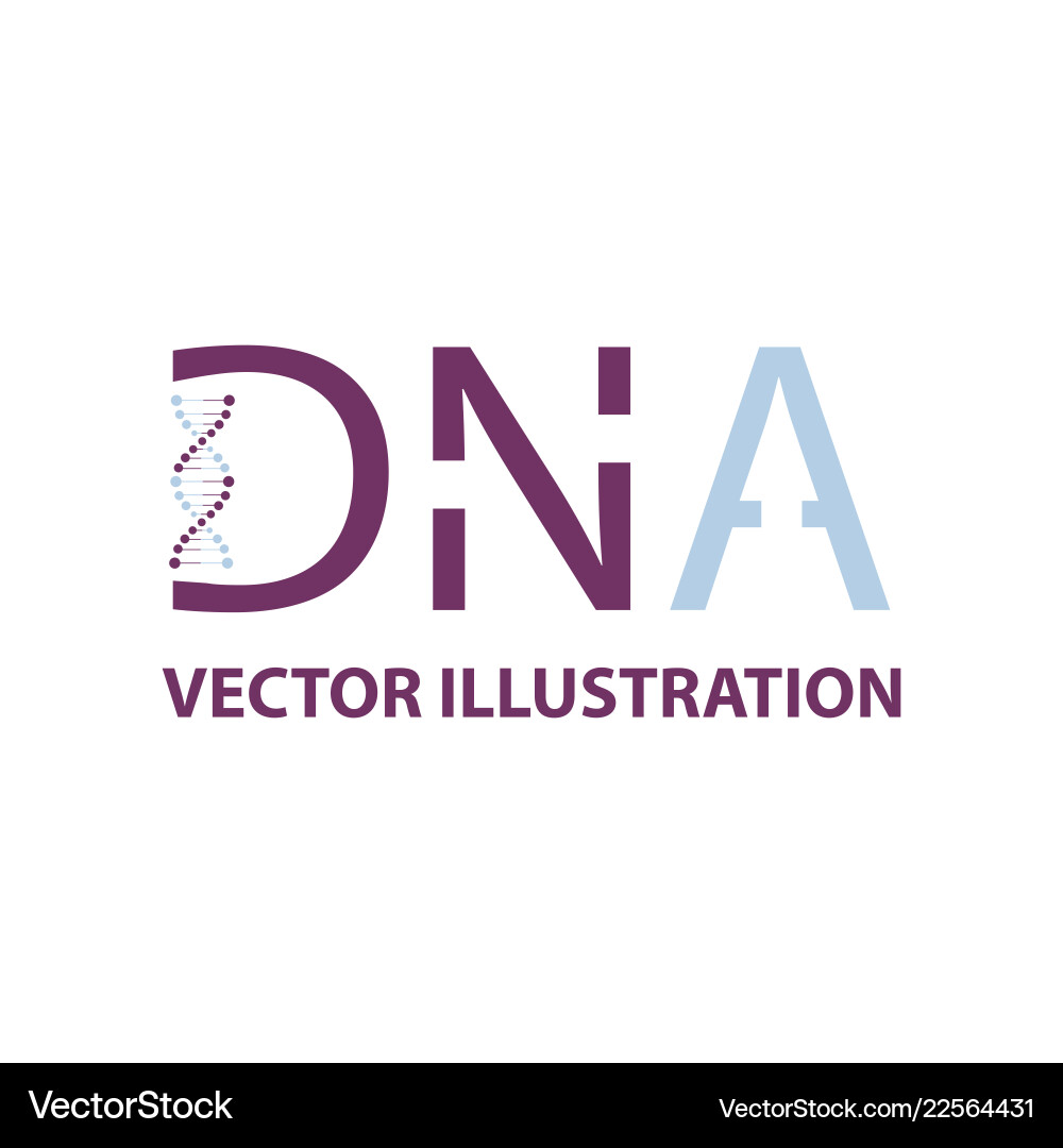 Dna helix logo template genetics design biological