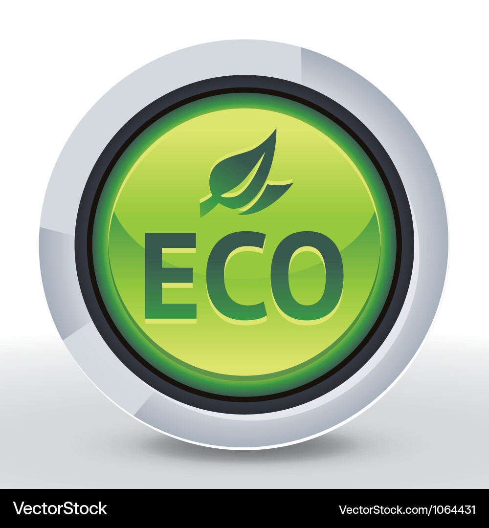 Ecology icon - eco sign and text on round b Vector Image