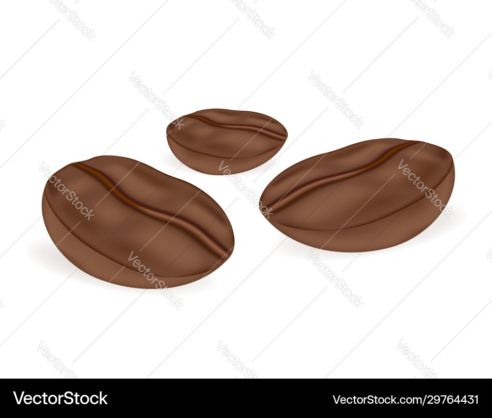 Icon coffee bean for cafe label packing and emblem