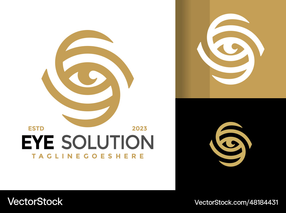 Letter s eye vision logo design symbol icon Vector Image