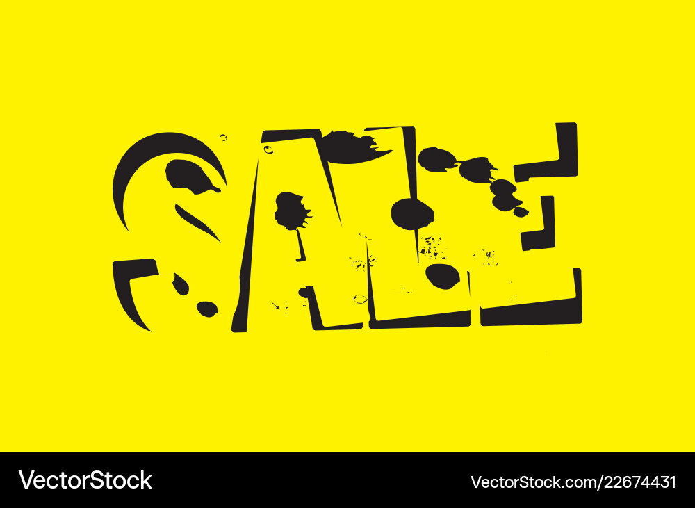 Sales discount on white background blots Vector Image