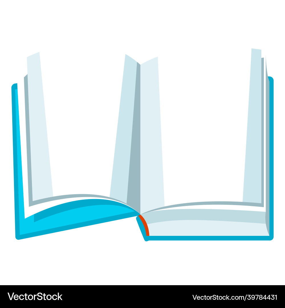 Stylized of open book school Royalty Free Vector Image