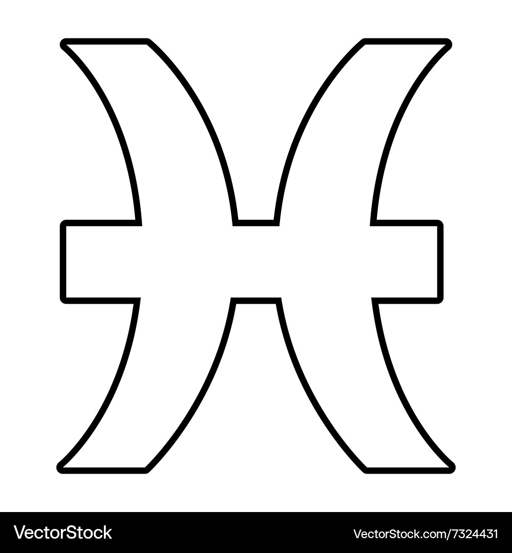 Zodiac sign pisces Royalty Free Vector Image - VectorStock