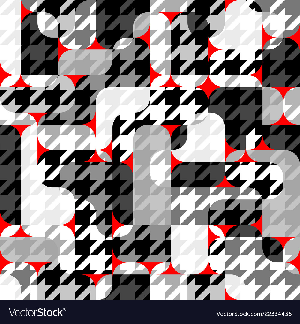 Classic hounds-tooth pattern in a patchwork Vector Image