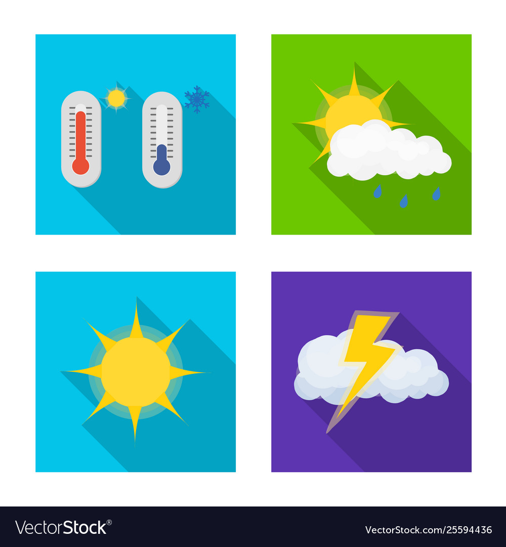 Design weather and climate logo set Royalty Free Vector
