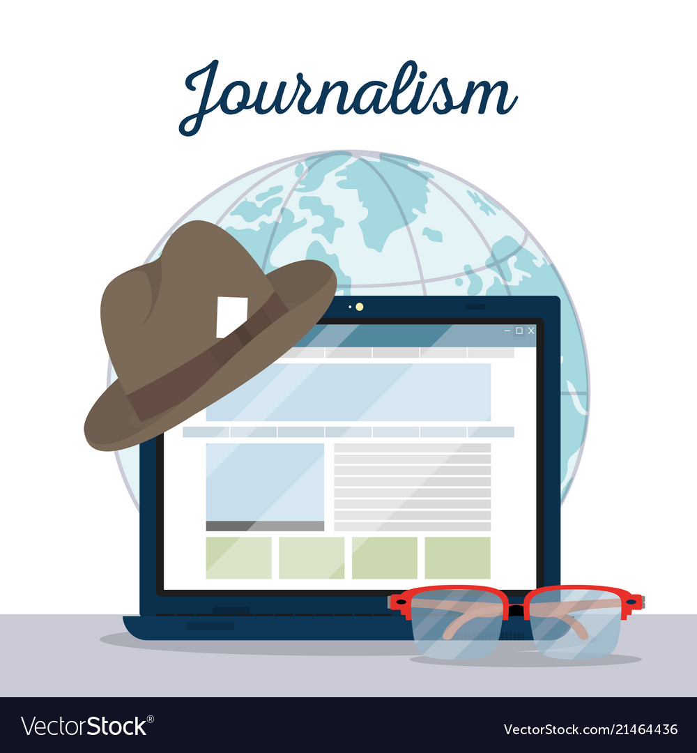 Journalism around the world Royalty Free Vector Image
