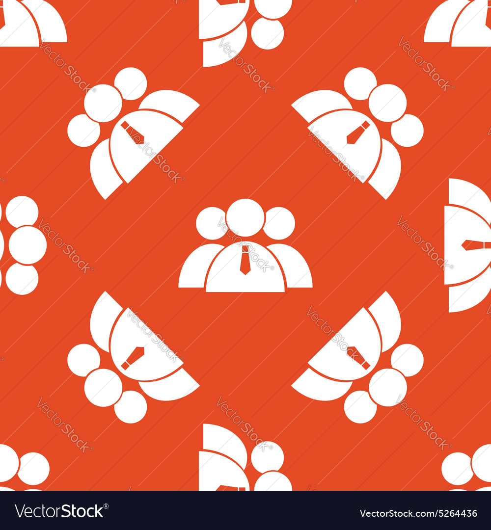 Orange user group pattern Royalty Free Vector Image