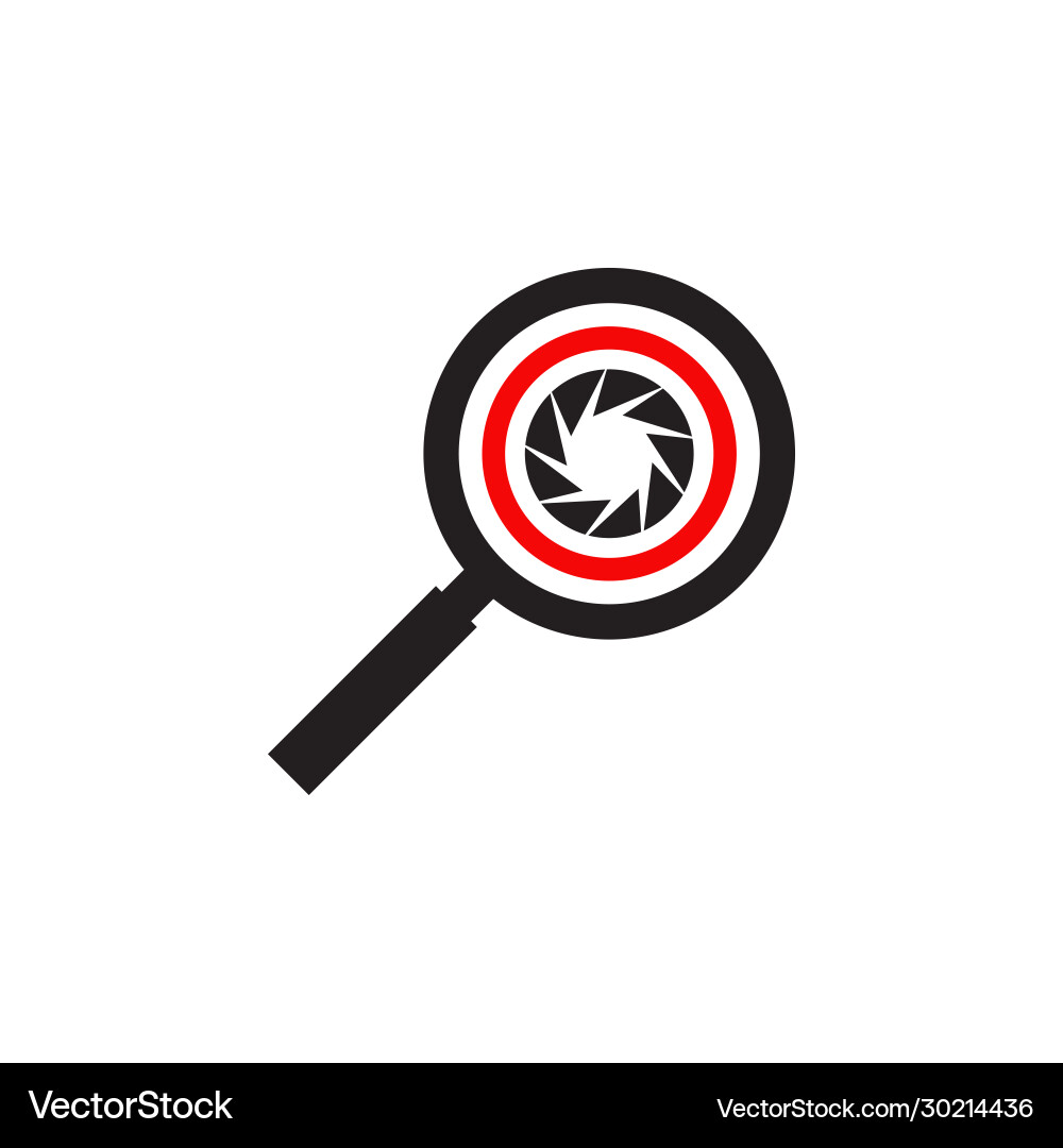 Search magnifying glass icon logo design template Vector Image