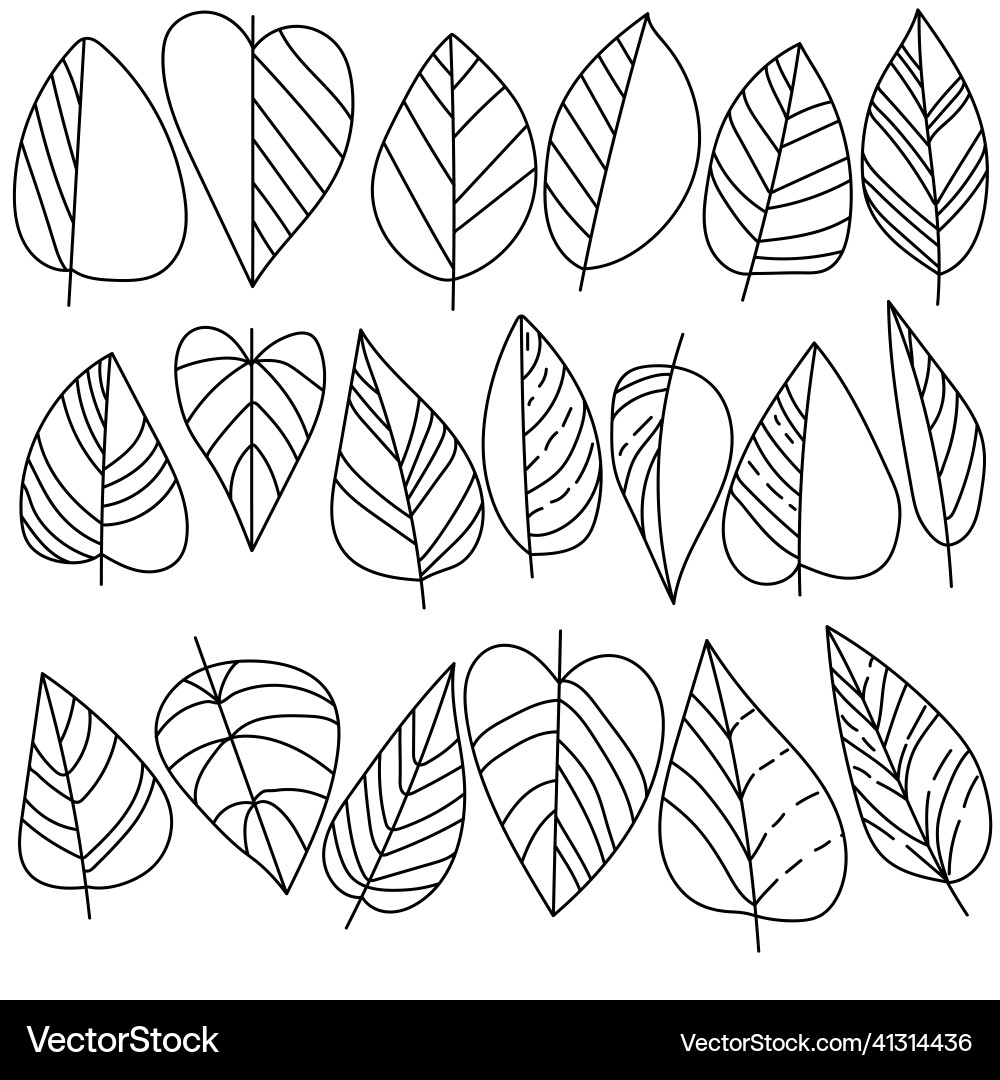 Set of outline flaws with different shading Vector Image