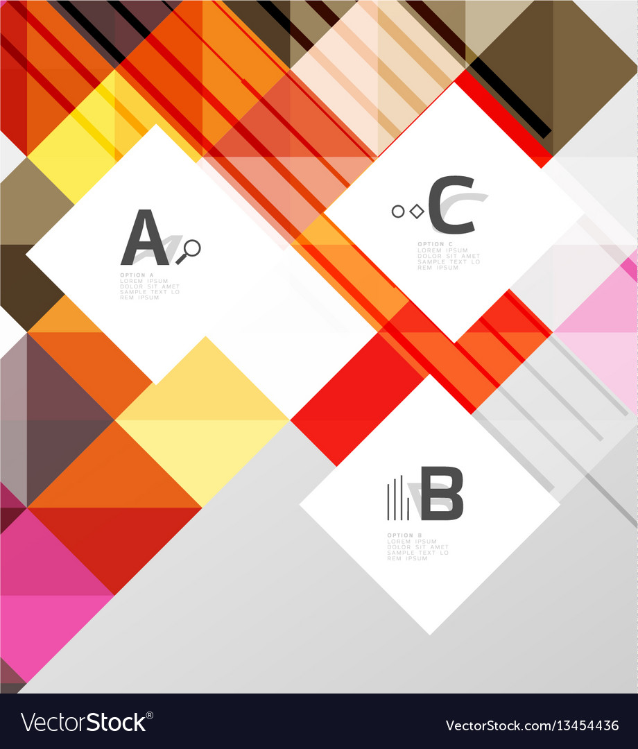 Square elements on gray abstract background Vector Image