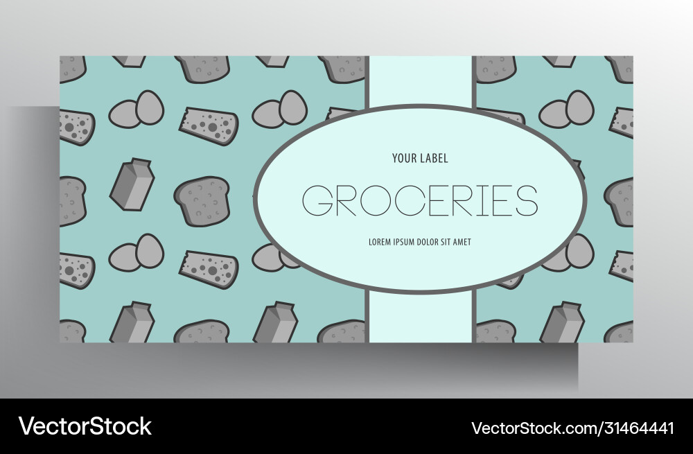Banner design template for grocery store color Vector Image