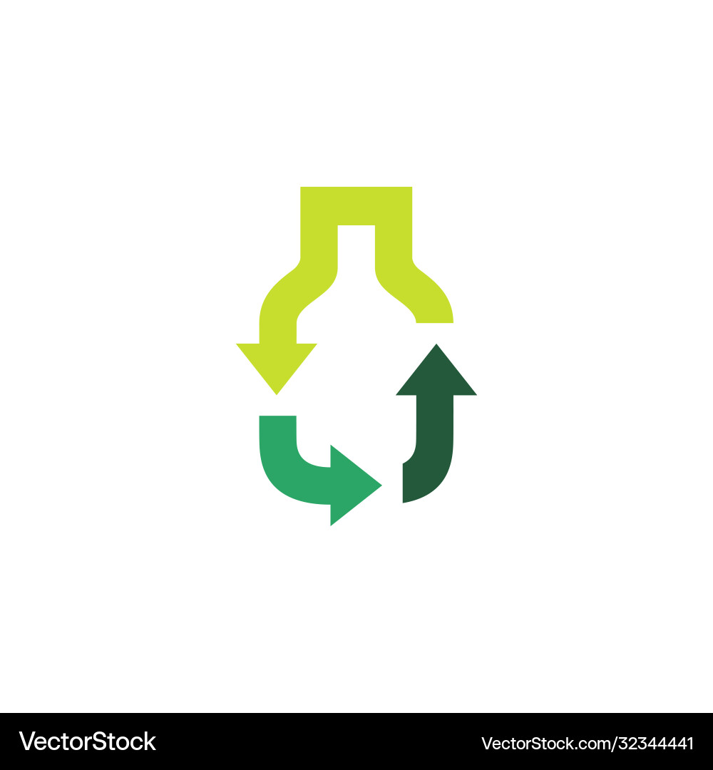 Bottle recycle logo icon recycle logo icon Vector Image