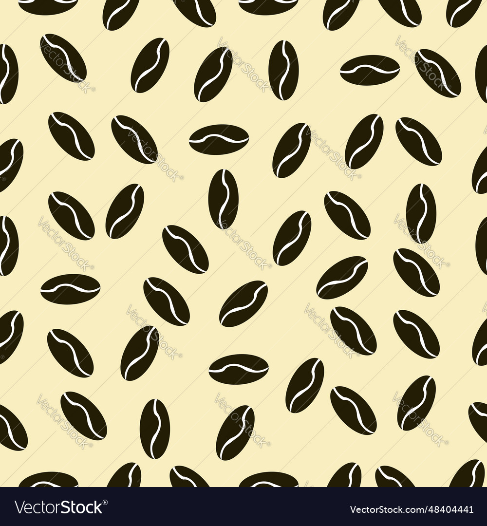 Coffee beans seamless pattern Royalty Free Vector Image