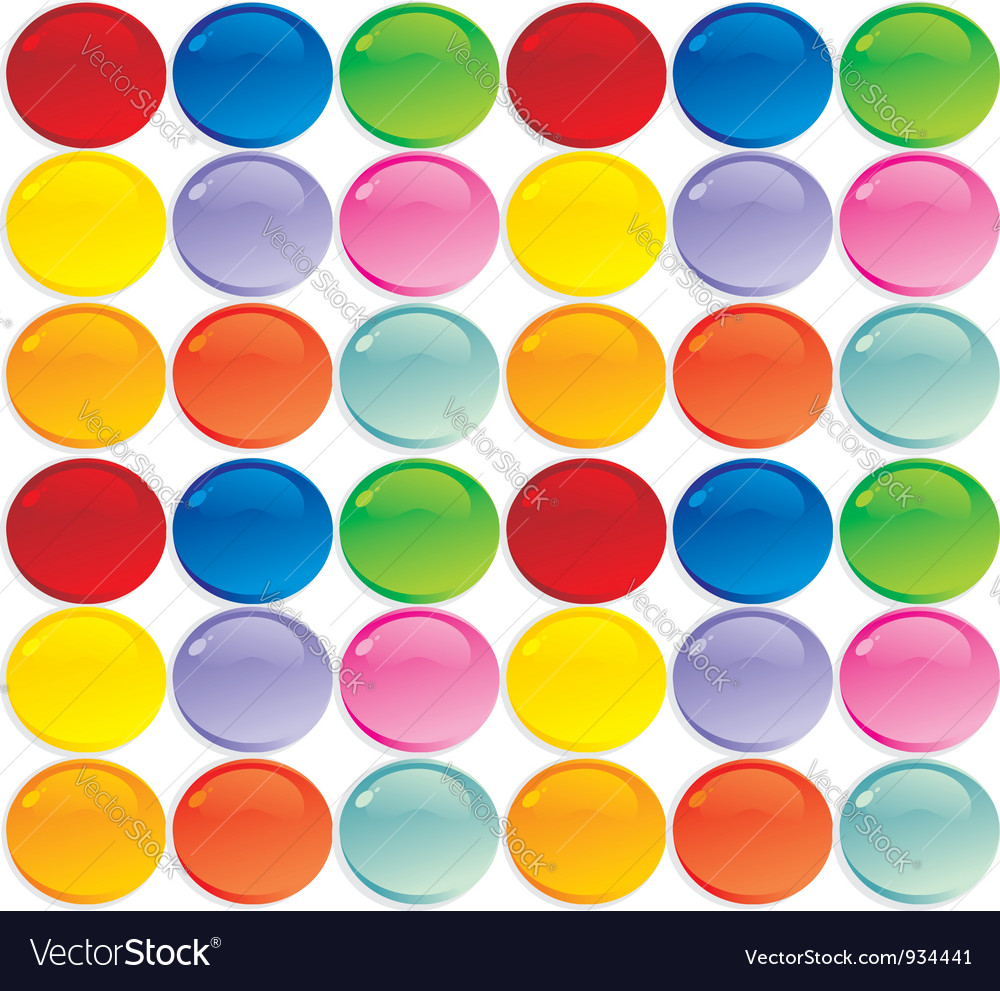 Color button Royalty Free Vector Image - VectorStock