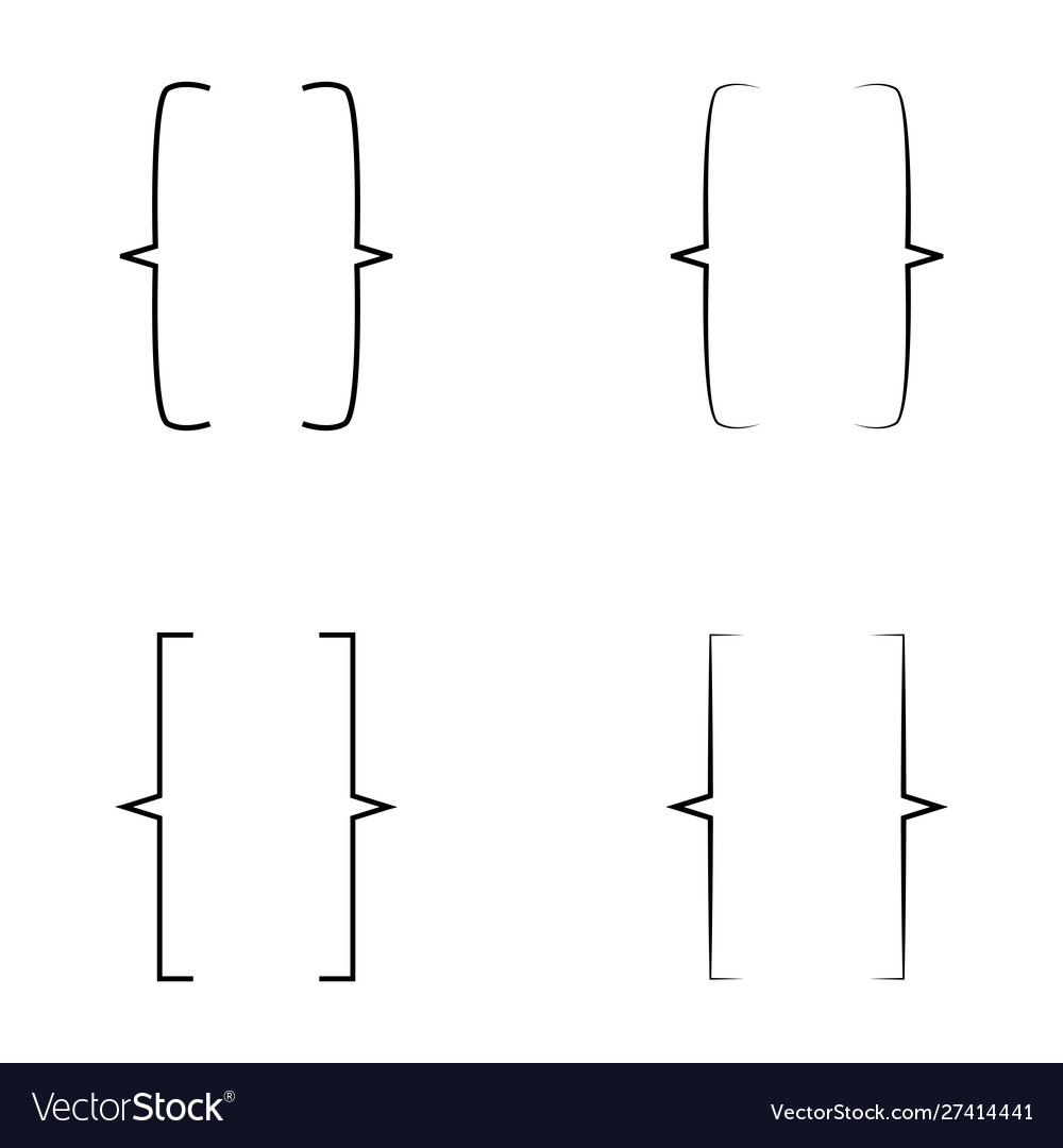 Different brackets set Royalty Free Vector Image