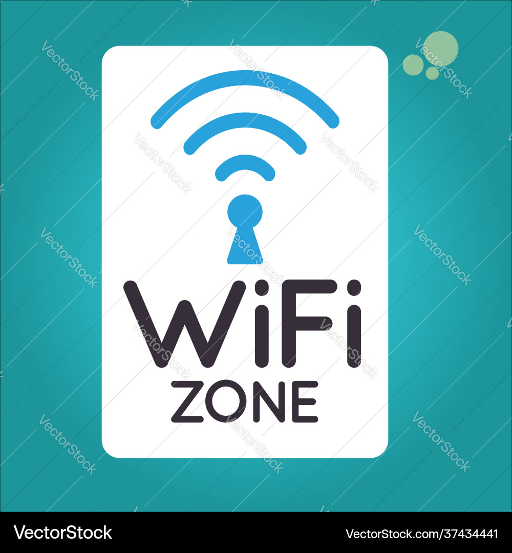 Free wifi wifi zone icon Royalty Free Vector Image