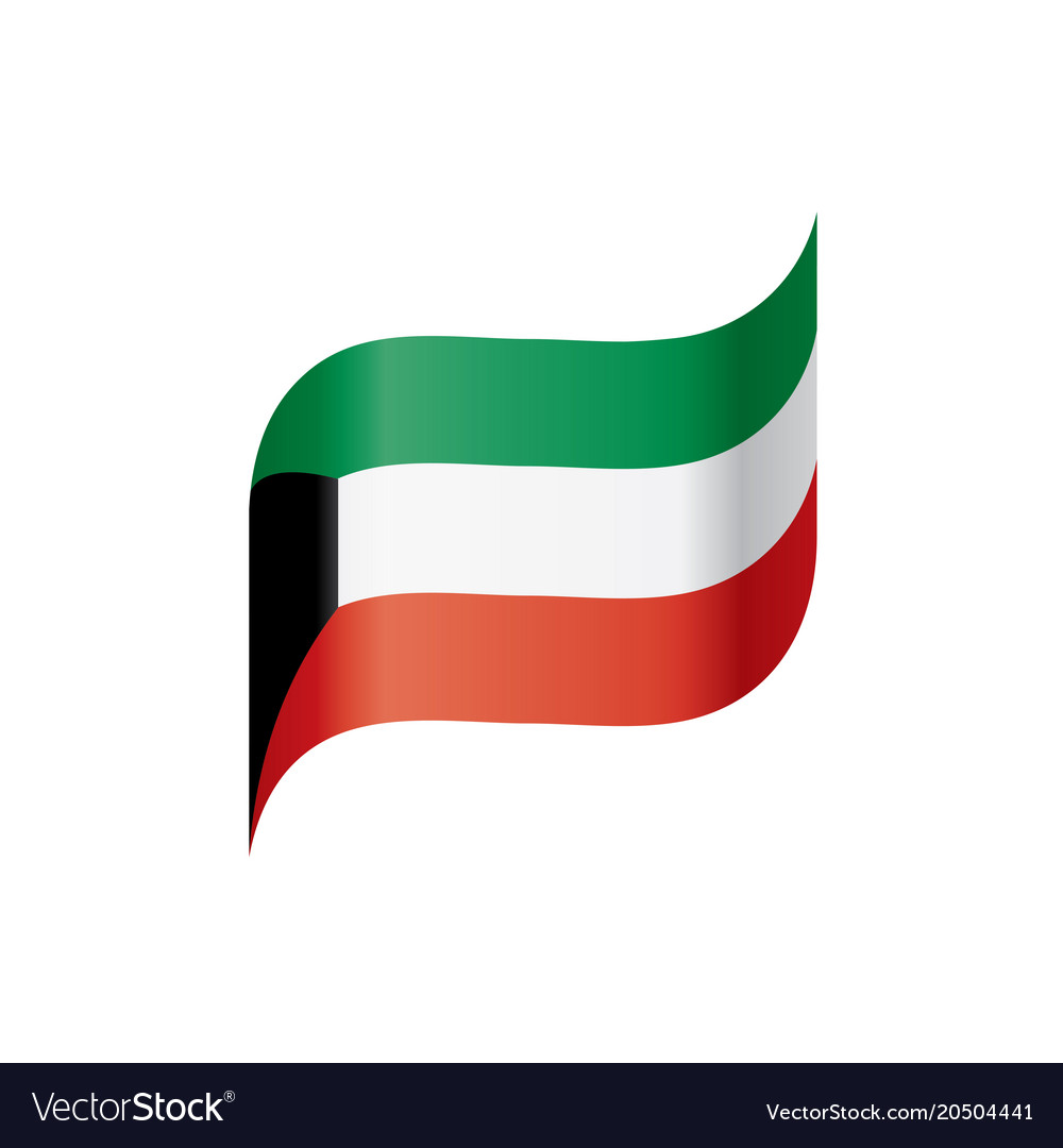 Kuwait flag Royalty Free Vector Image - VectorStock
