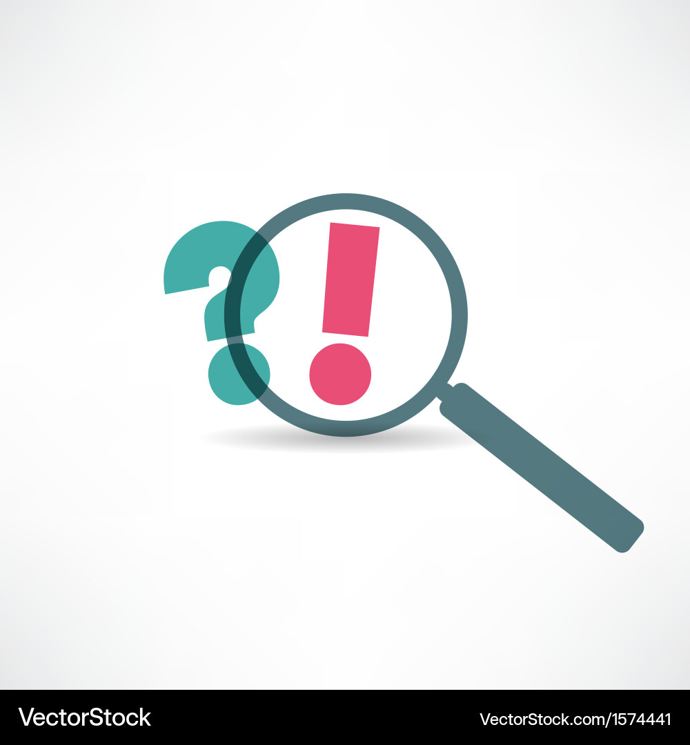 Question mark and exclamation point icon Vector Image