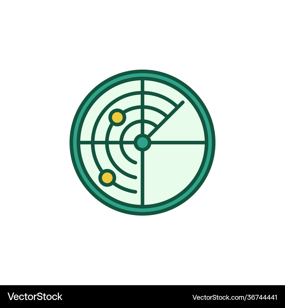 Radar detection round concept creative Royalty Free Vector