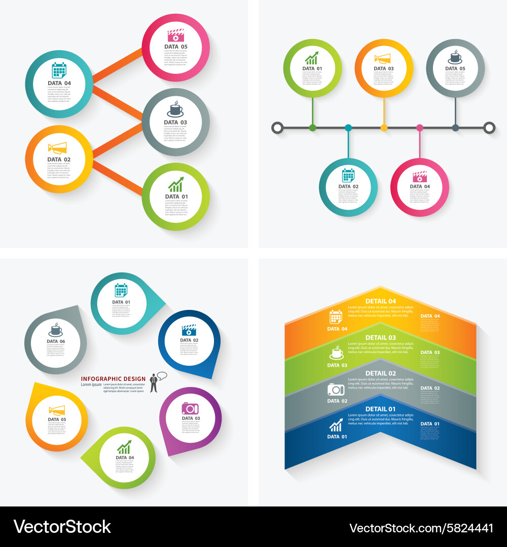 Set of infographic templates Royalty Free Vector Image