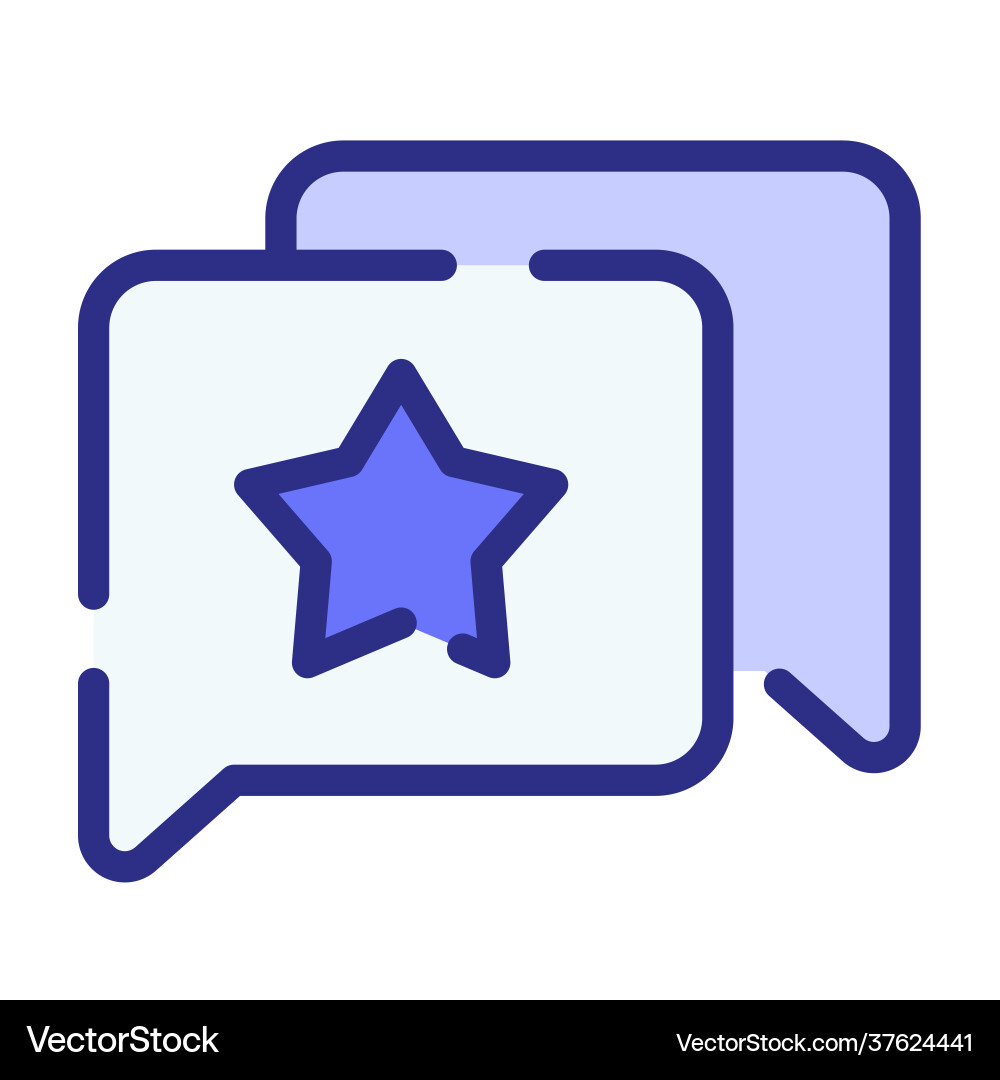 Star rating review comment single isolated icon Vector Image