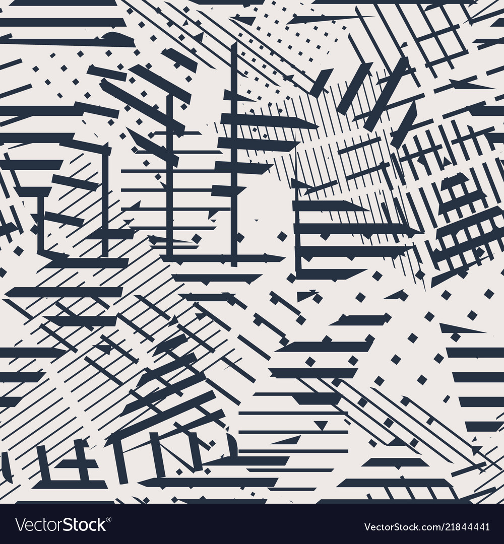 Trippy shapes seamless pattern Royalty Free Vector Image