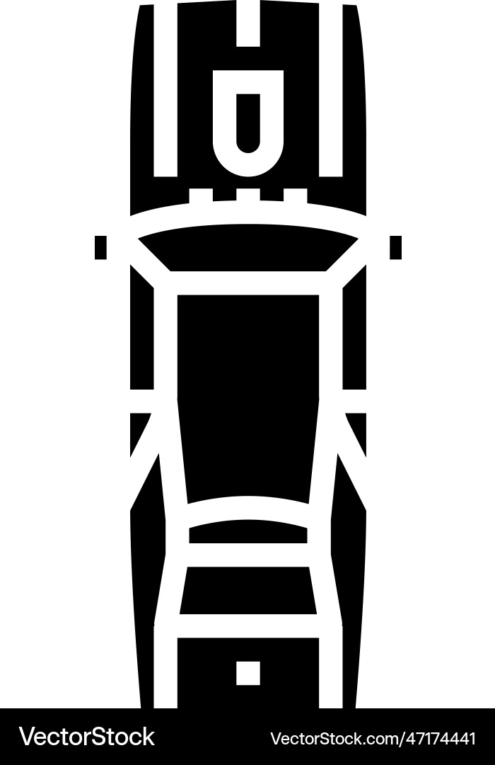 Vehicle car top view glyph icon Royalty Free Vector Image