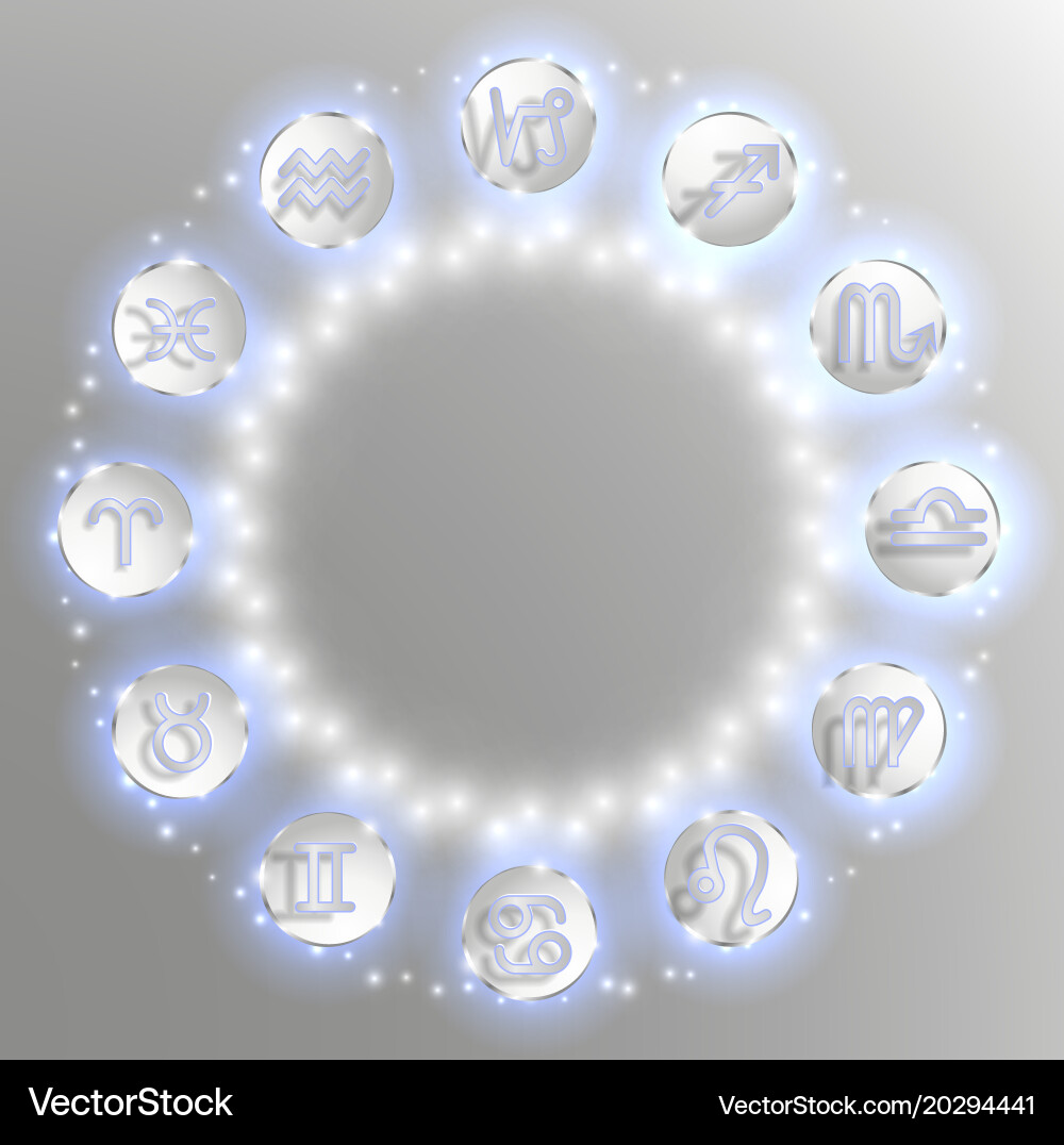 Zodiac circle on a white background Royalty Free Vector