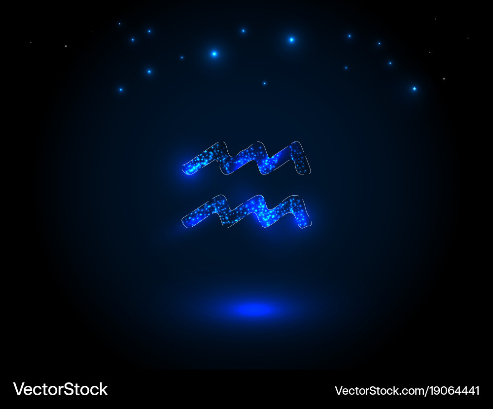 Zodiac sign on the starry sky Royalty Free Vector Image