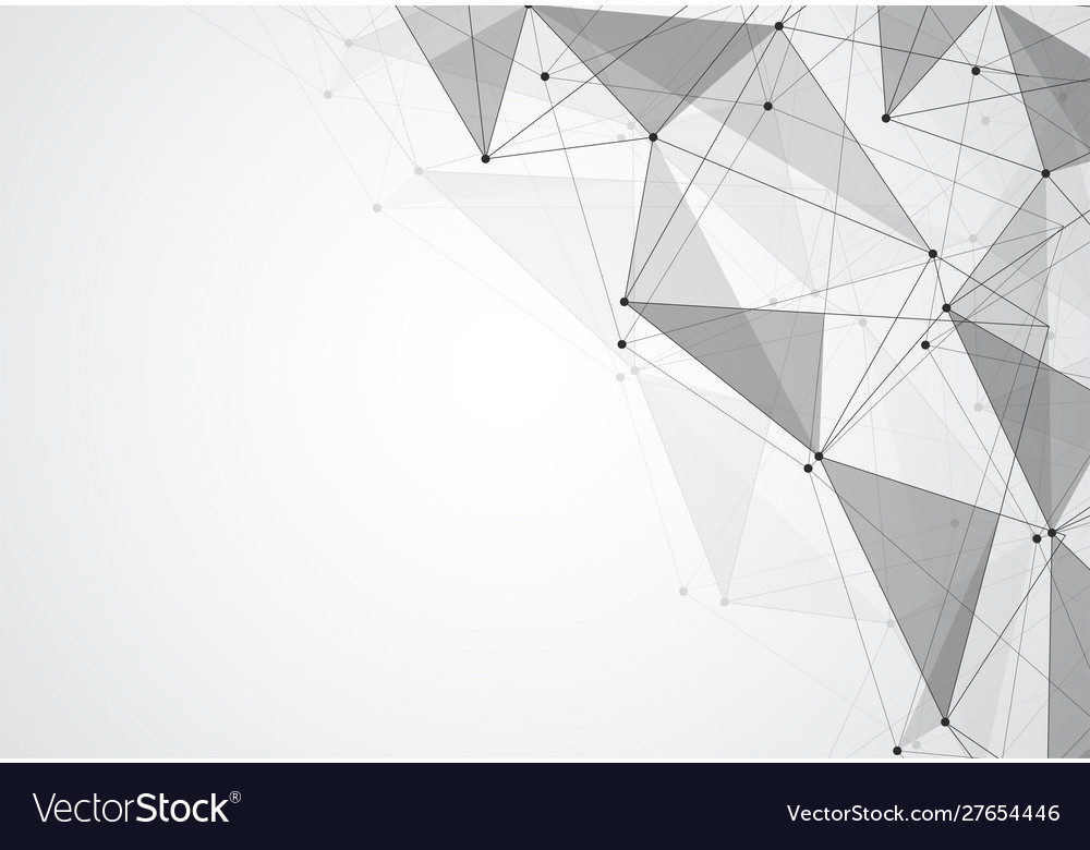 Abstract connecting dots and lines with geometric Vector Image