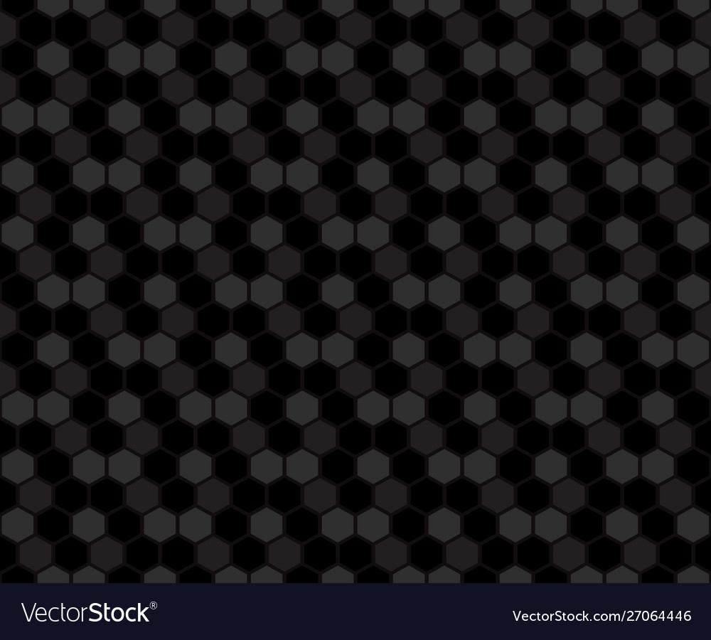 Black hexagon geometric pattern Royalty Free Vector Image