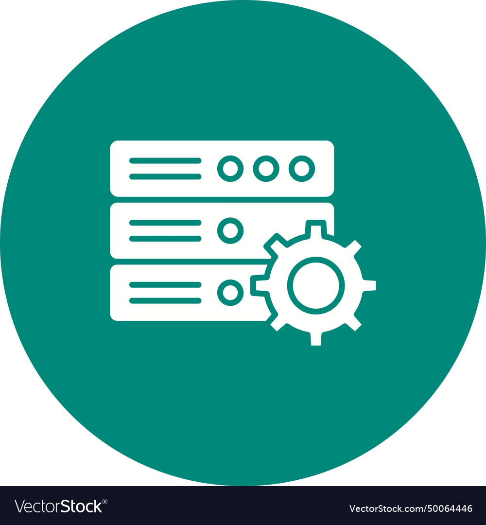 Database settings icon image Royalty Free Vector Image