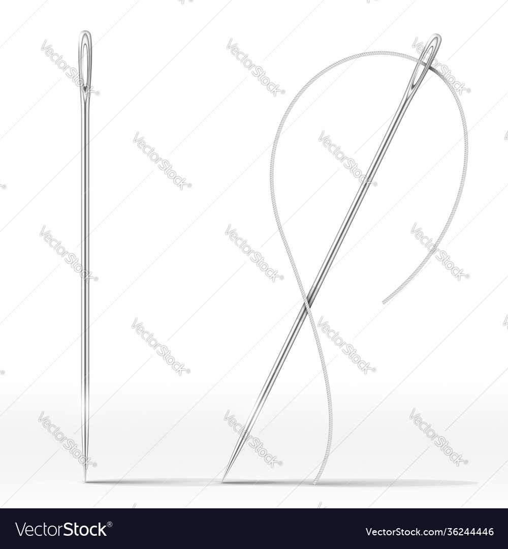 Isolated needle Royalty Free Vector Image - VectorStock