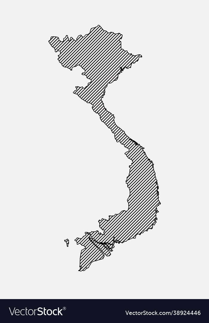 Map vietnam template asia outline country Vector Image