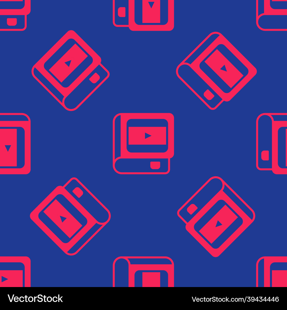 Red book about cinema icon isolated seamless Vector Image