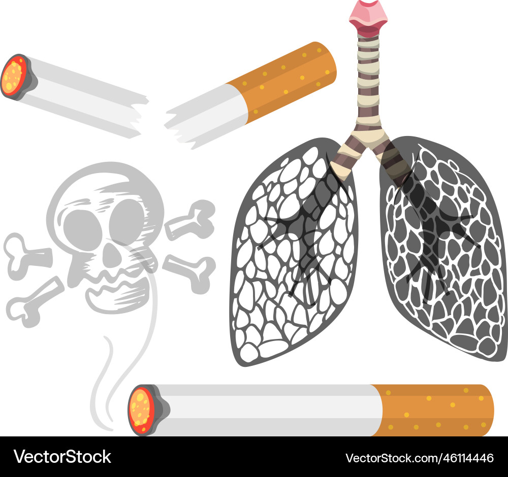 Set of stop smoking using for sign and icon Vector Image