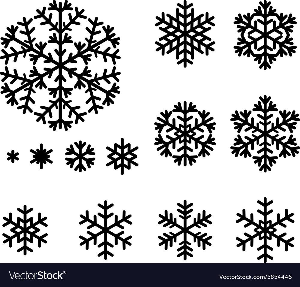 Snow set Royalty Free Vector Image - VectorStock