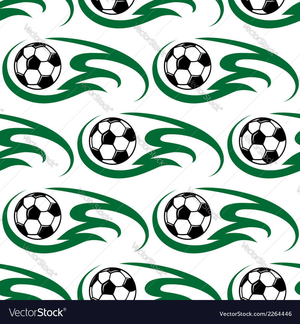 Soccer ball seamless pattern Royalty Free Vector Image