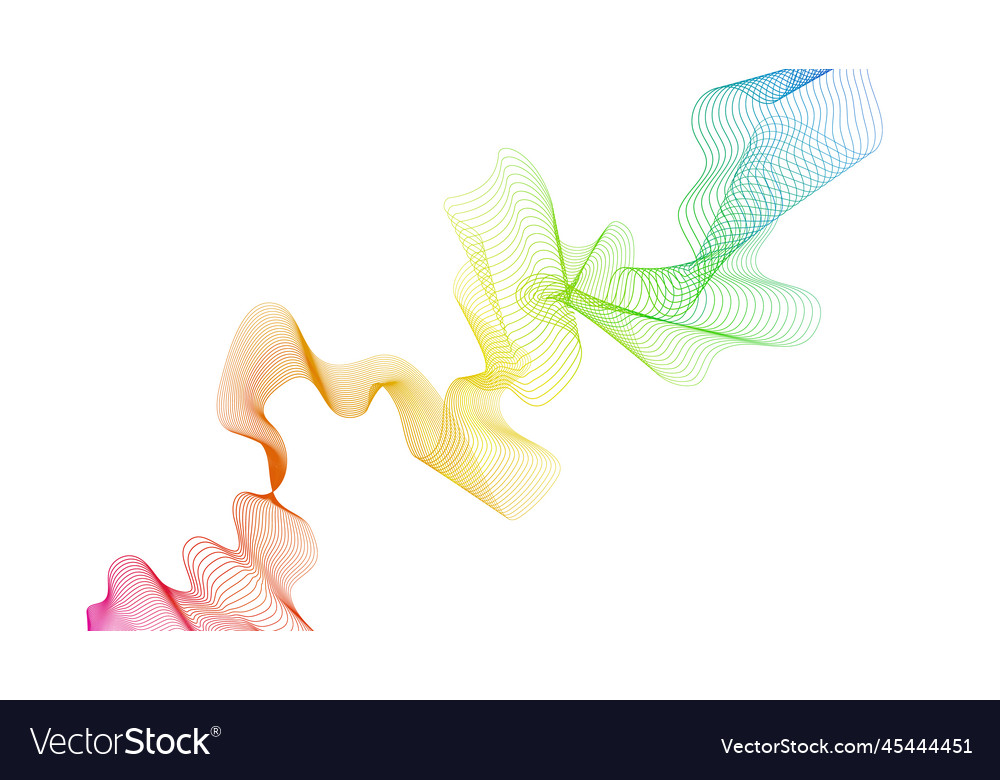 Abstract backdrop with wave gradient lines Vector Image