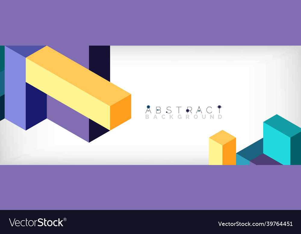 Abstract background 3d cubes cubic elements Vector Image