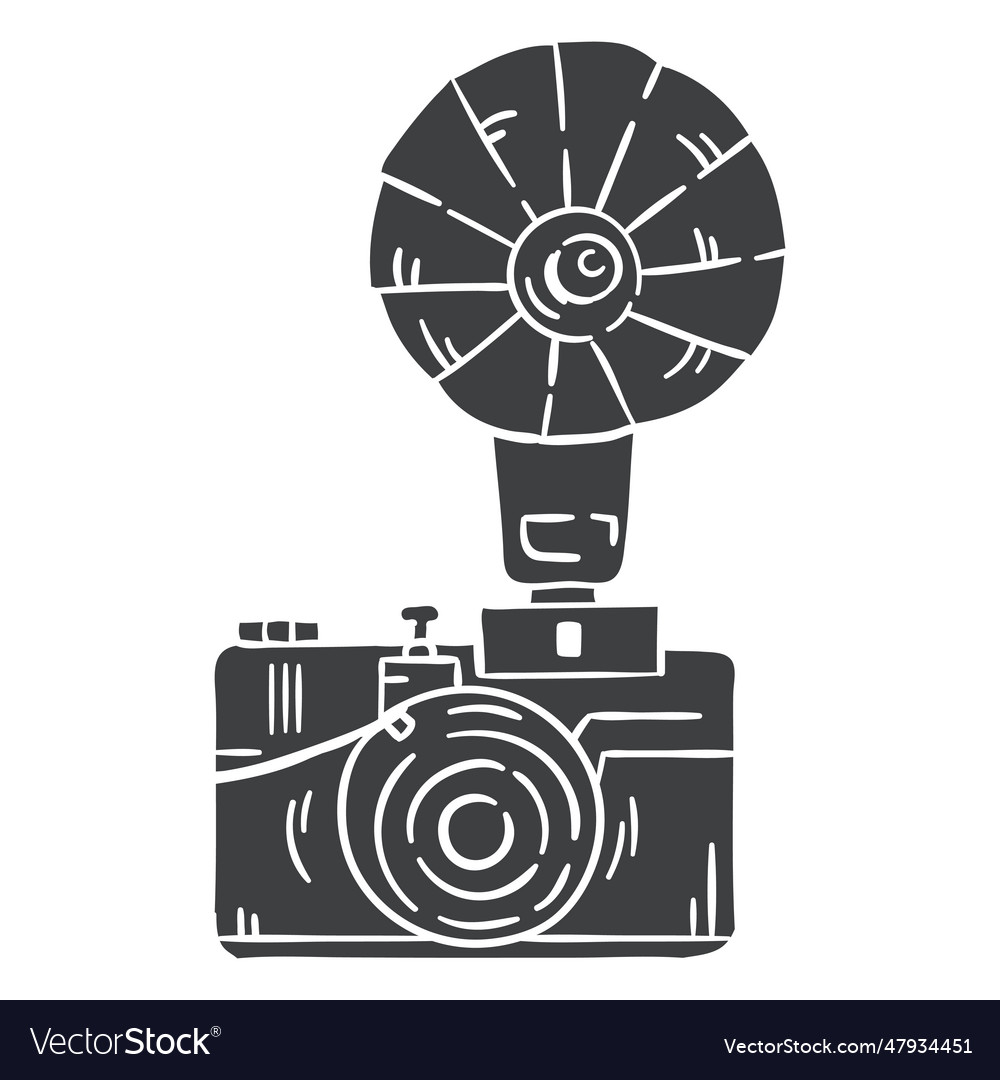 Camera flash black Royalty Free Vector Image - VectorStock